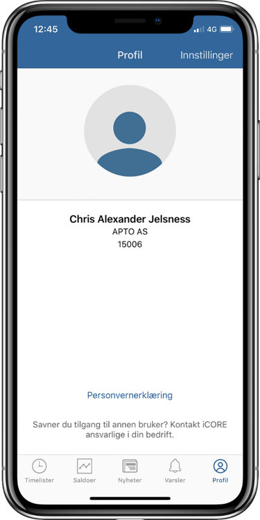 iCORE Hours App - Norsk brukerveiledning (iOS)